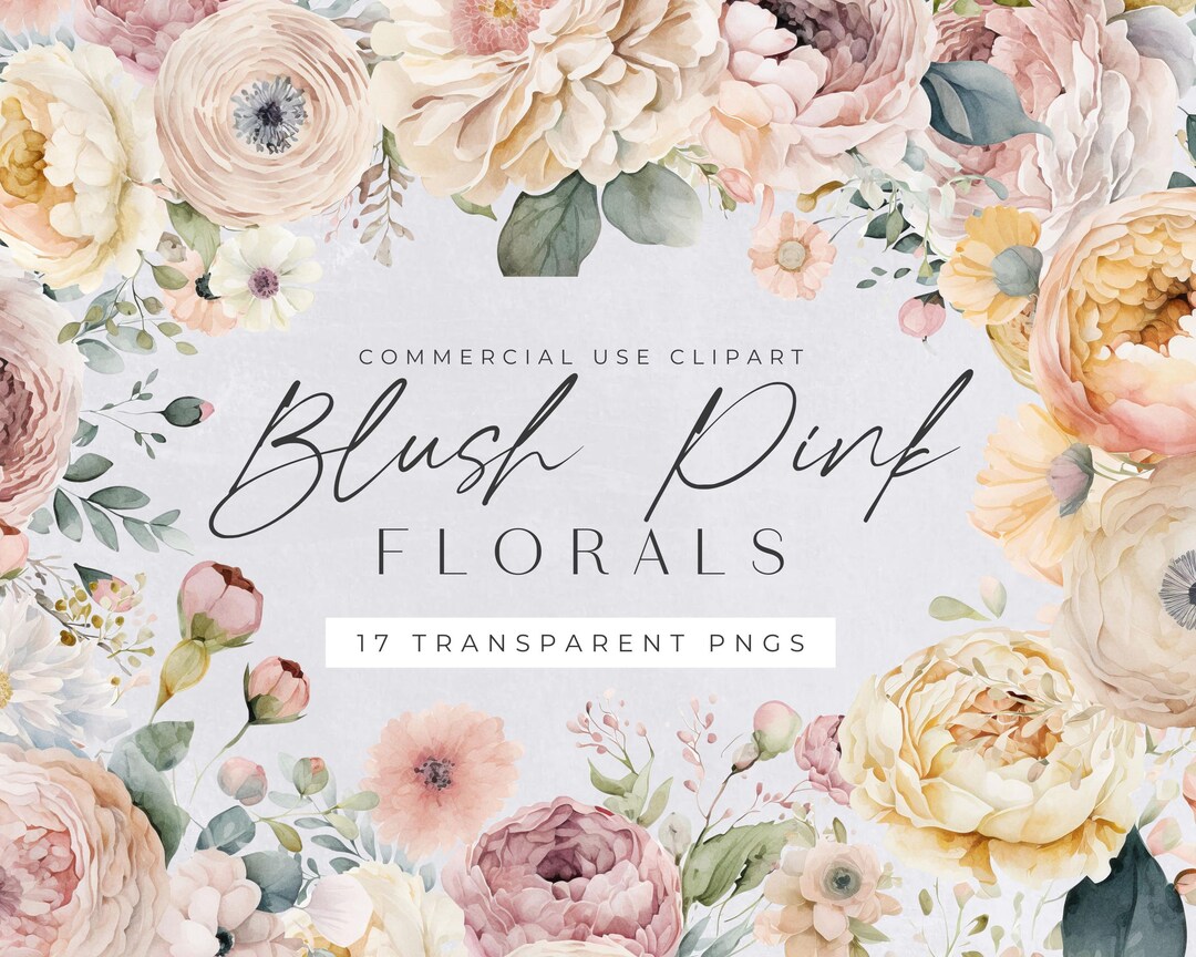 Watercolor Flowers Clipart Commercial, Spring Flower Clipart Pack ...