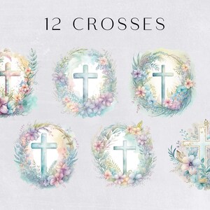 Watercolor Christian Cross Clipart Pack, Clipart for Commercial Use ...