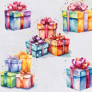 Birthday Present Clipart, Party Celebration Clip Art, Gift Box With ...