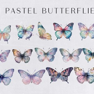 Pastel Butterflies Transparent Png Clipart, Watercolor Butterfly ...