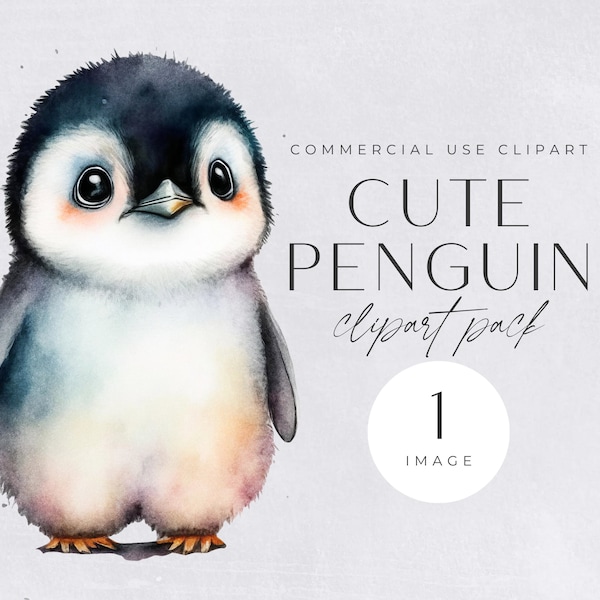 Cute Penguin Clipart - Etsy