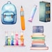 Retro Classroom Clipart, Teacher Clip Art, School Supplies Graphics ...