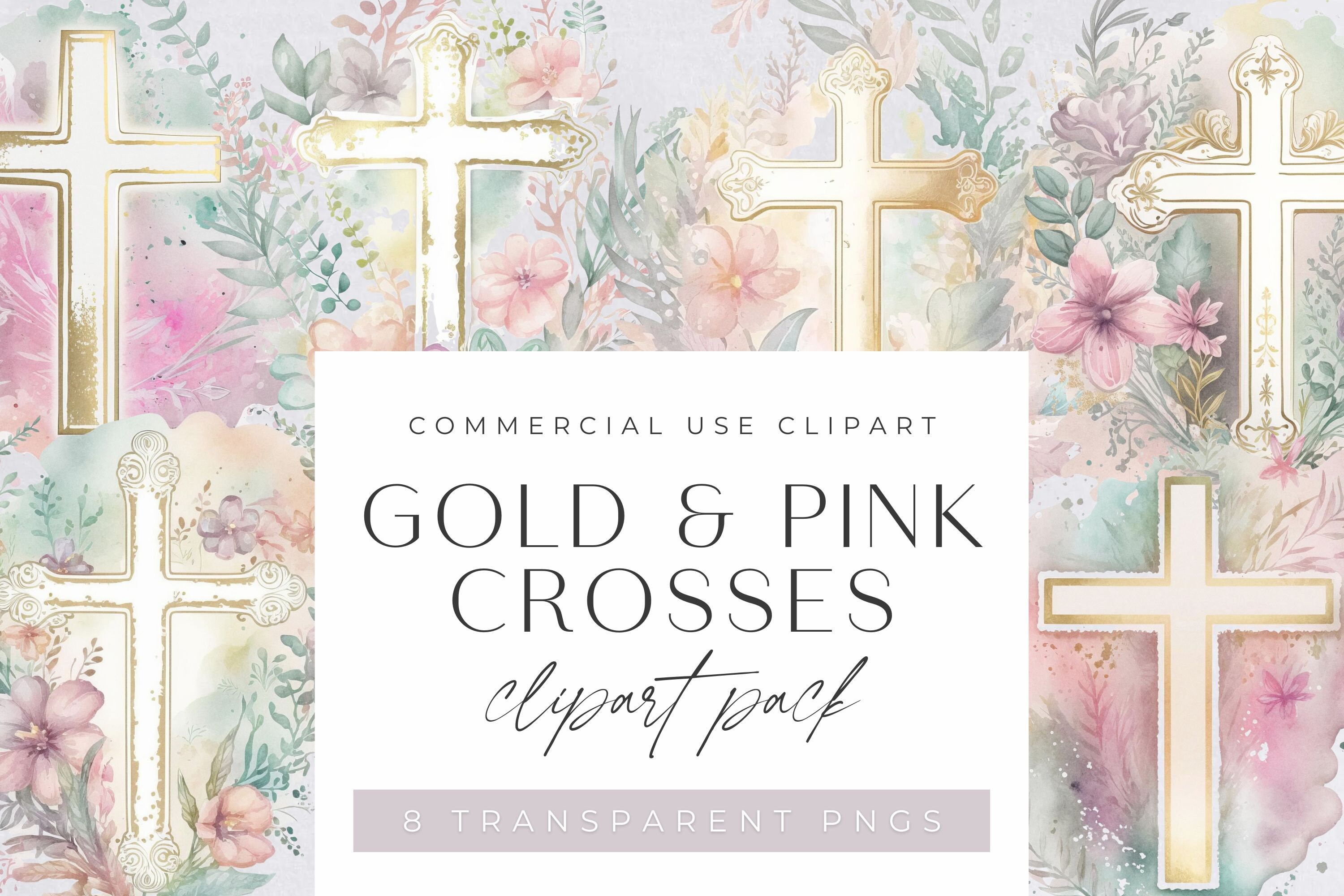 Pink Cross Clip Art