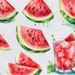 Watermelon Clipart Pack, Clip Art, Watercolor Summer Fruit, Tropical ...
