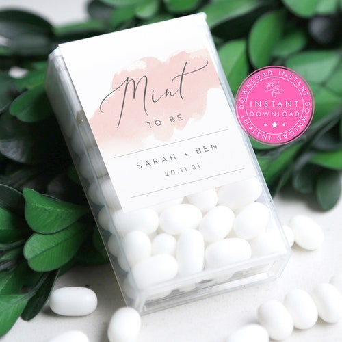 Mint to Be Label Template Tic Tac Wraparound Printable - Etsy