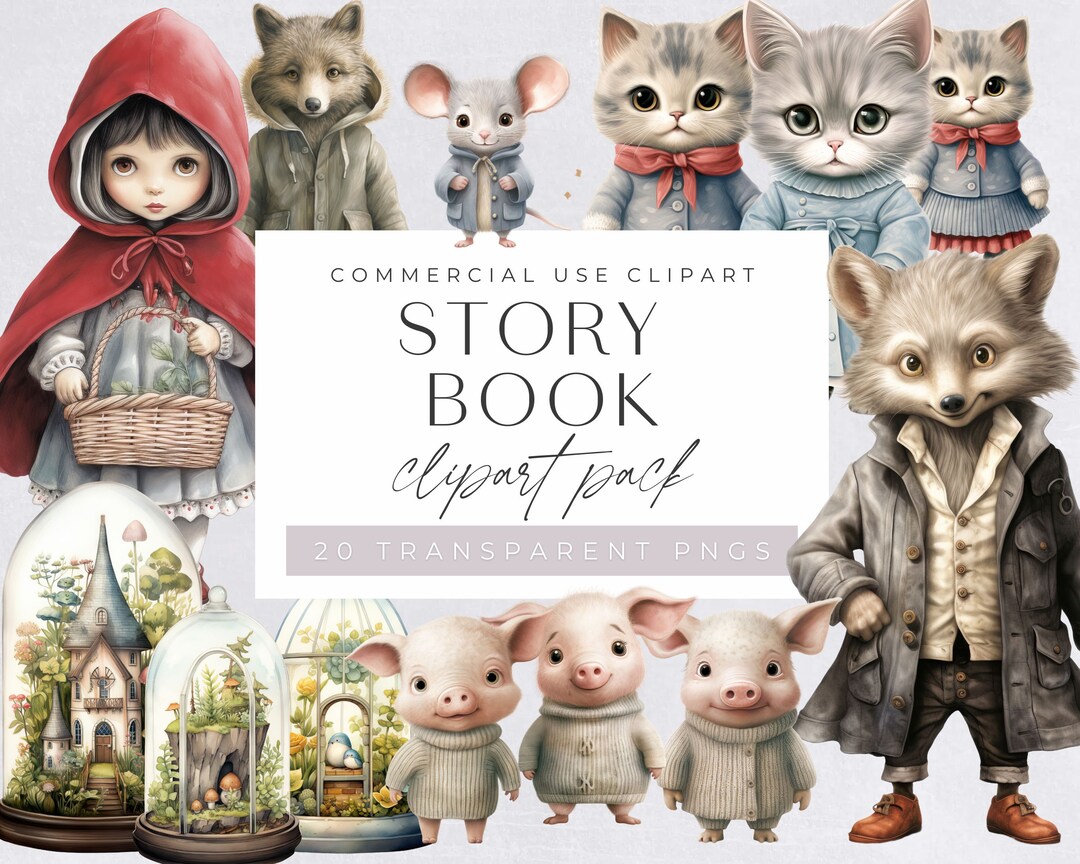 Story Book Character Clipart, Children's Stories, Fairy Tales for Kids ...