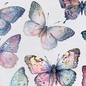 Pastel Butterflies Transparent Png Clipart, Watercolor Butterfly ...