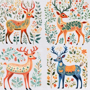Cute Reindeer Clipart, Festive Deer Png, Christmas Animals Clip Art ...