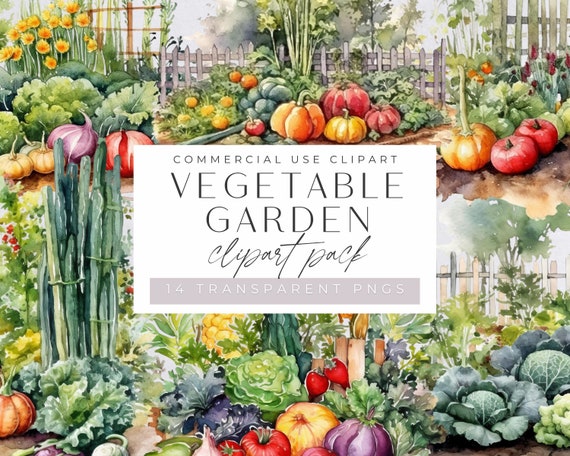 Planting Garden Clip Art Scenes