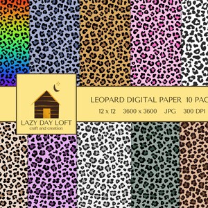 Leopard Print Digital Paper, Instant Download, Printable, 300 Dpi - Etsy