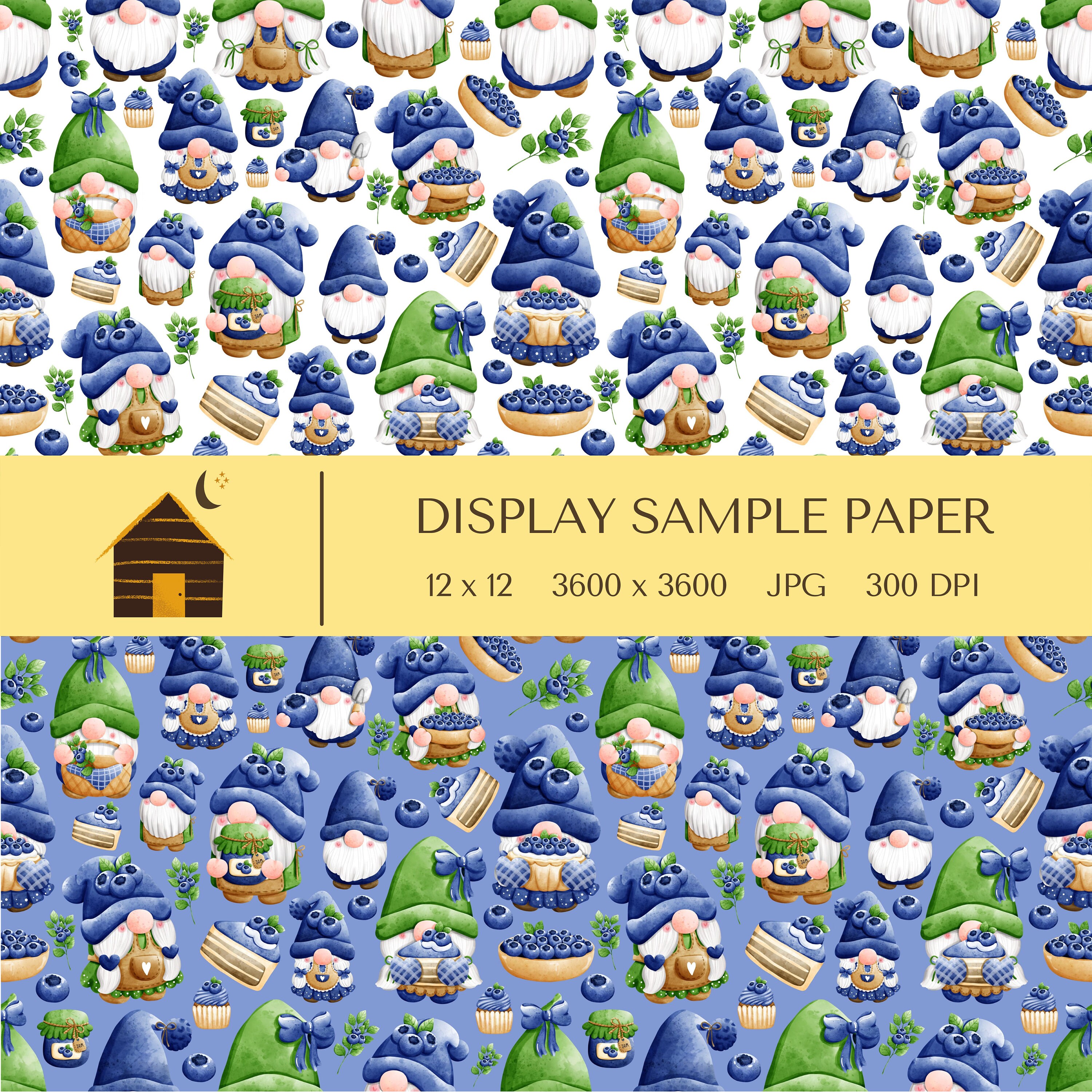 Gnomes Digital Paper Scrapbook Paper Seamless Instant - Etsy