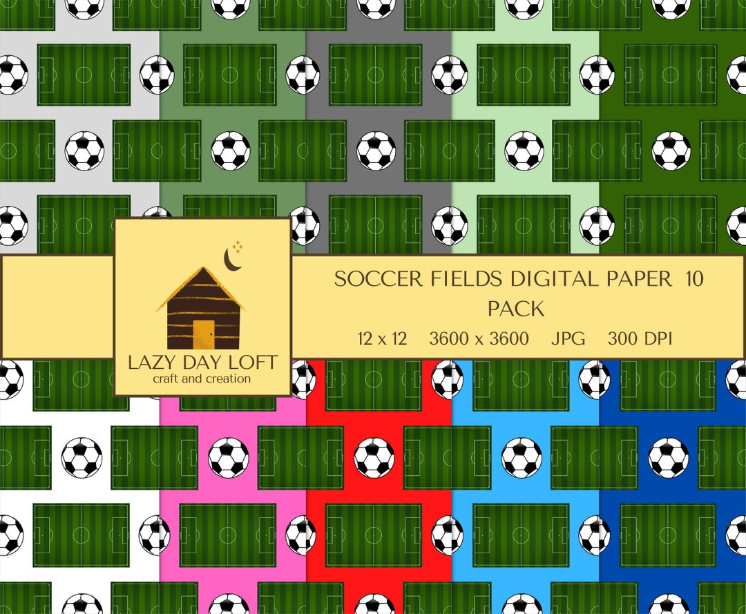 Soccer Digital Paper, Scrapbook Paper, Seamless, Instant Download ...