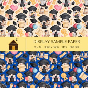 Graduation Digital Paper, Graduation Scrapbook Paper, Graduation Theme ...