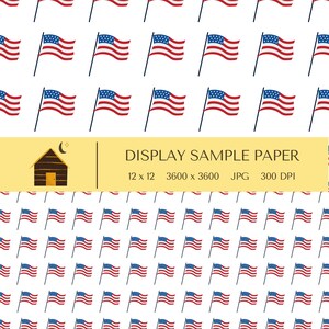 4th of July Digital Paper, 4th of July Scrapbook Paper, USA Digital ...