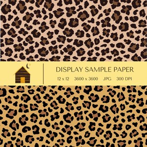 Leopard Print Digital Paper, Instant Download, Printable, 300 Dpi - Etsy