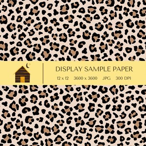 Leopard Print Digital Paper, Instant Download, Printable, 300 Dpi - Etsy