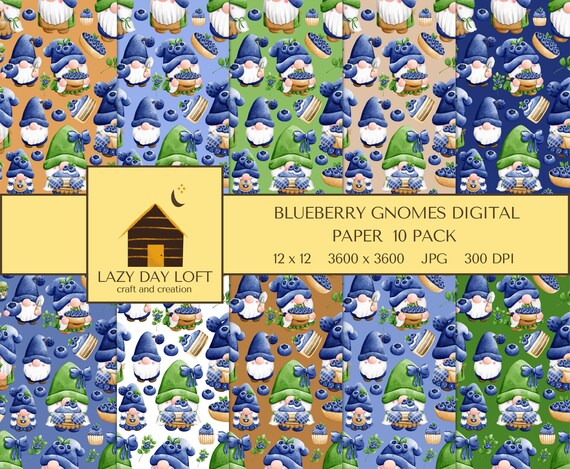 Gnomes Digital Paper Scrapbook Paper Seamless Instant - Etsy