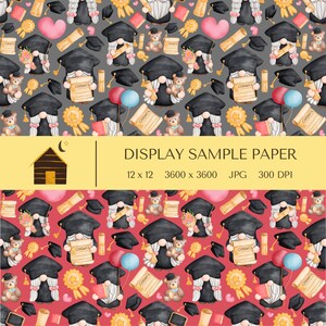 Graduation Digital Paper, Graduation Scrapbook Paper, Graduation Theme ...