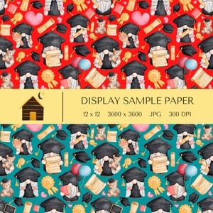 Graduation Digital Paper, Graduation Scrapbook Paper, Graduation Theme ...