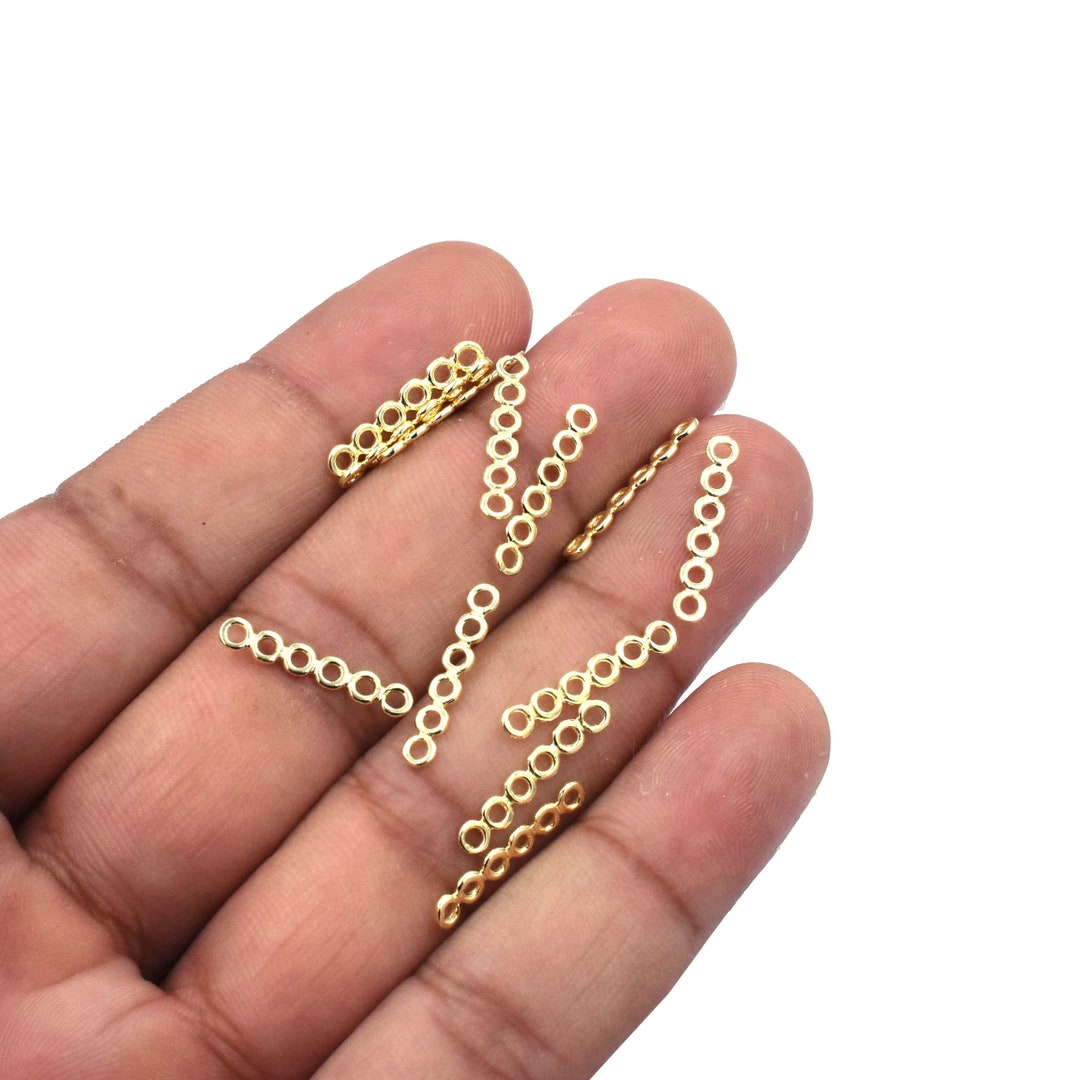 6 Strand Spacer Bar Separator 17.7X2.7 Mm Sterling Silver Charm Sold by ...