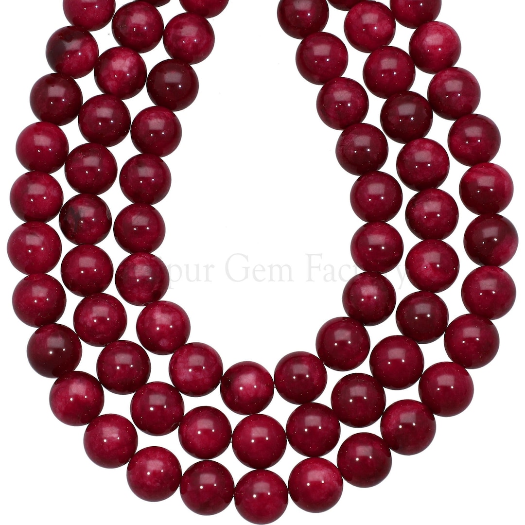 15" Strand Natural Red Agate 10MM Round Beads Natural Dyed Ruby Color ...