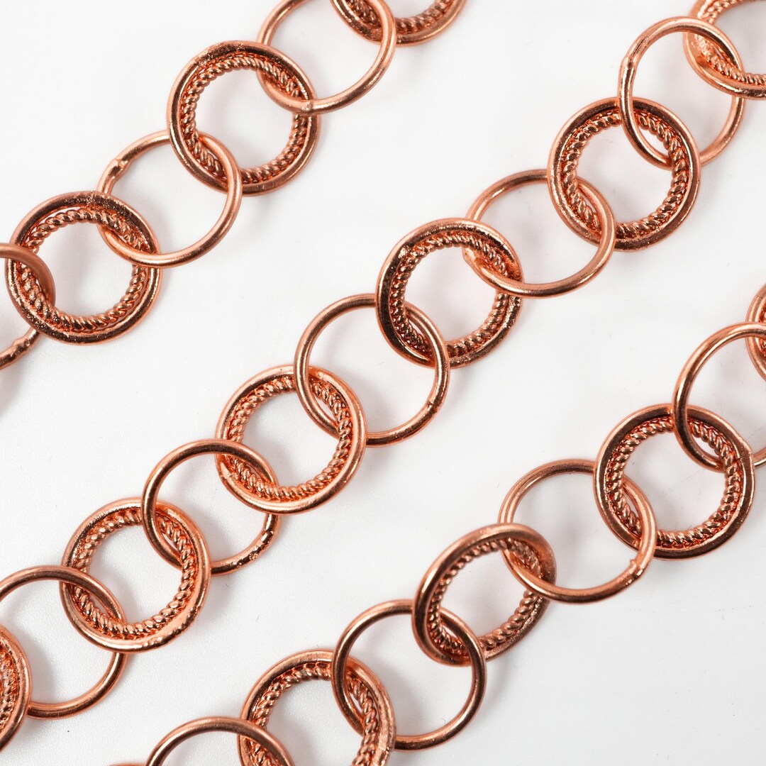 10 Feet Pure Copper Link Chain: Antique Jewelry Making Supplies - Etsy