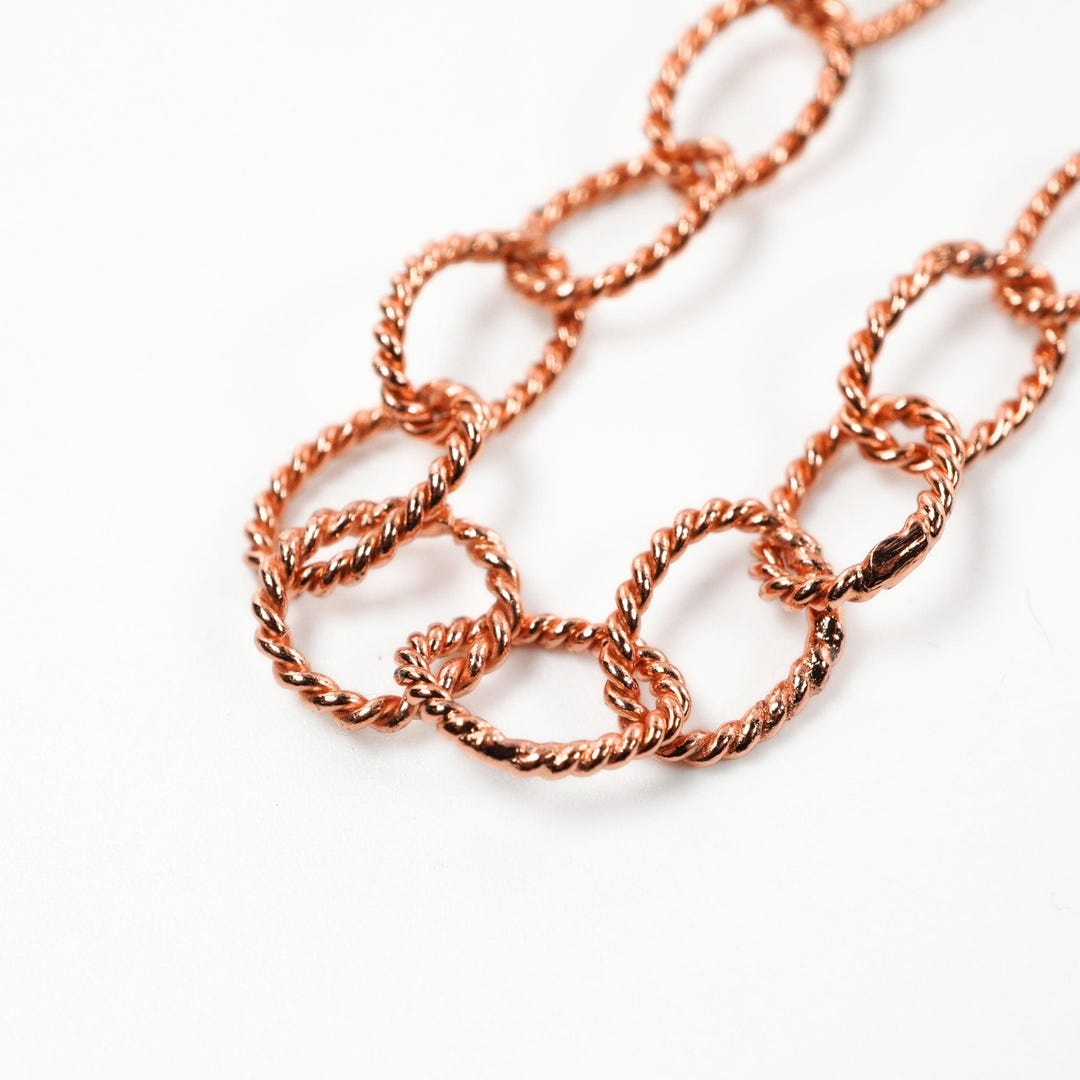 10 Pcs 17 Inch Pure Copper Link Chain Necklace, Solid Copper, Antique ...