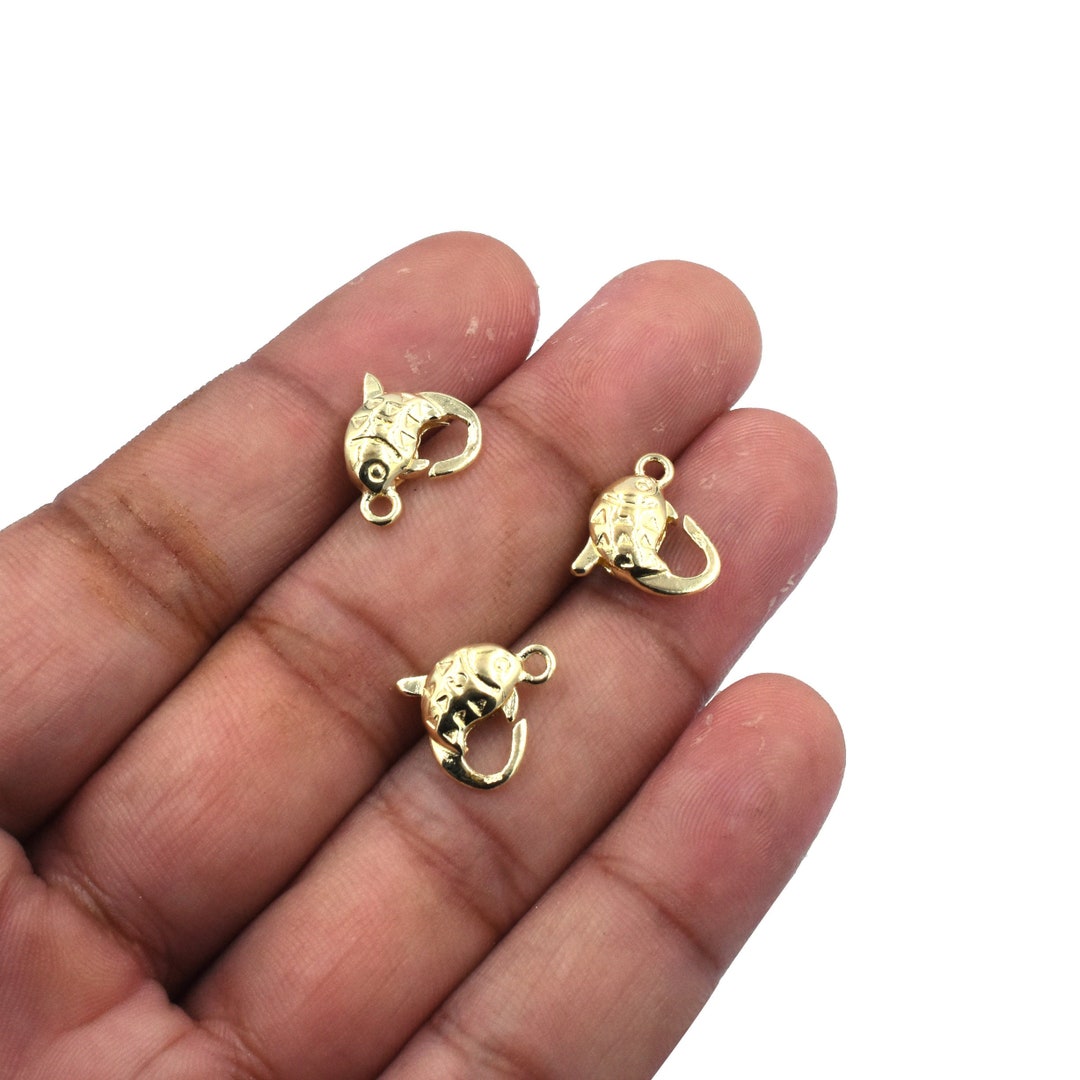 Fish 12x8 Mm Sterling Silver Lobster Claw Clasp Sold by 1 PC Decorative ...