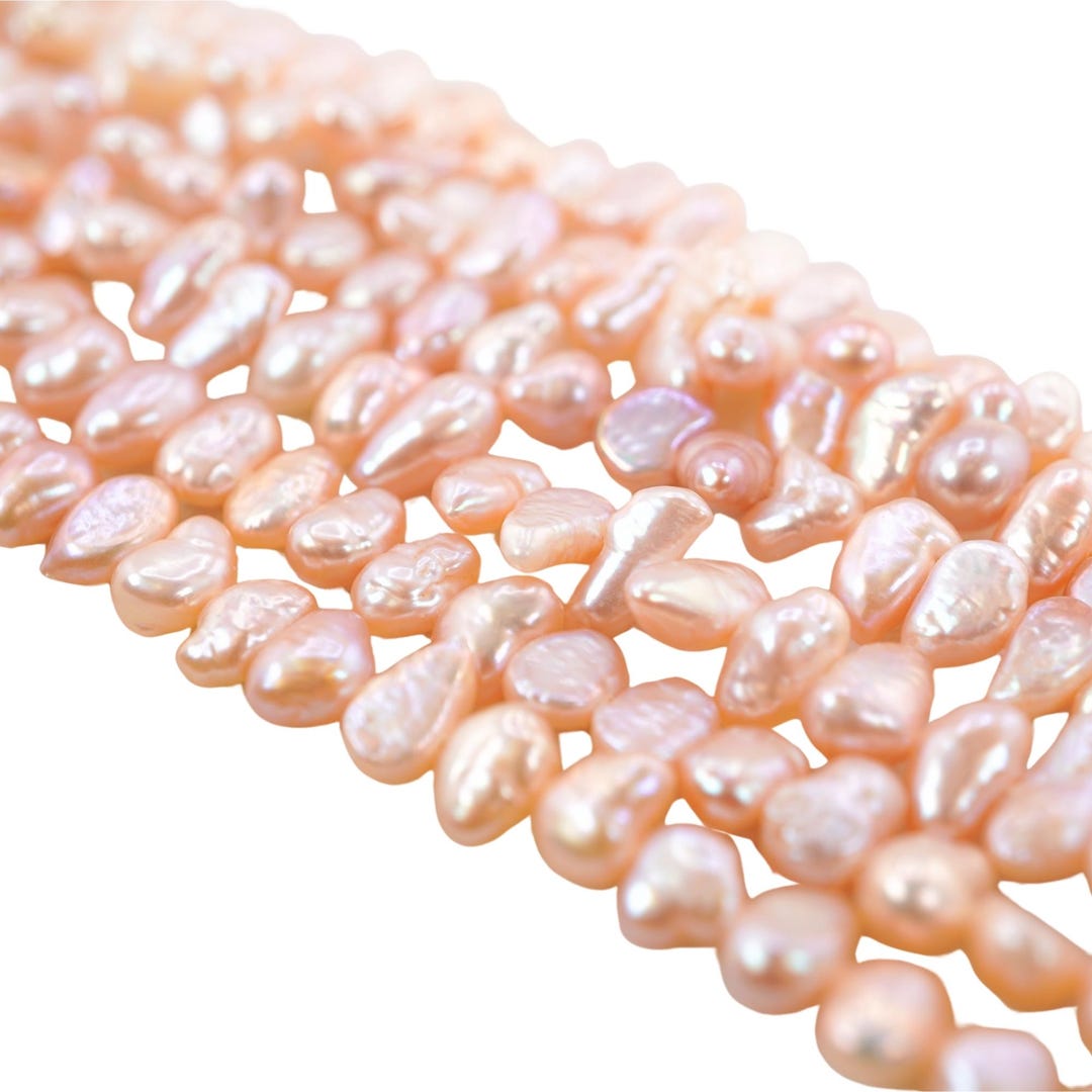 6 X 4 MM Melon Baroque Freshwater Pearls Beads Jewelry Making Supply - Etsy