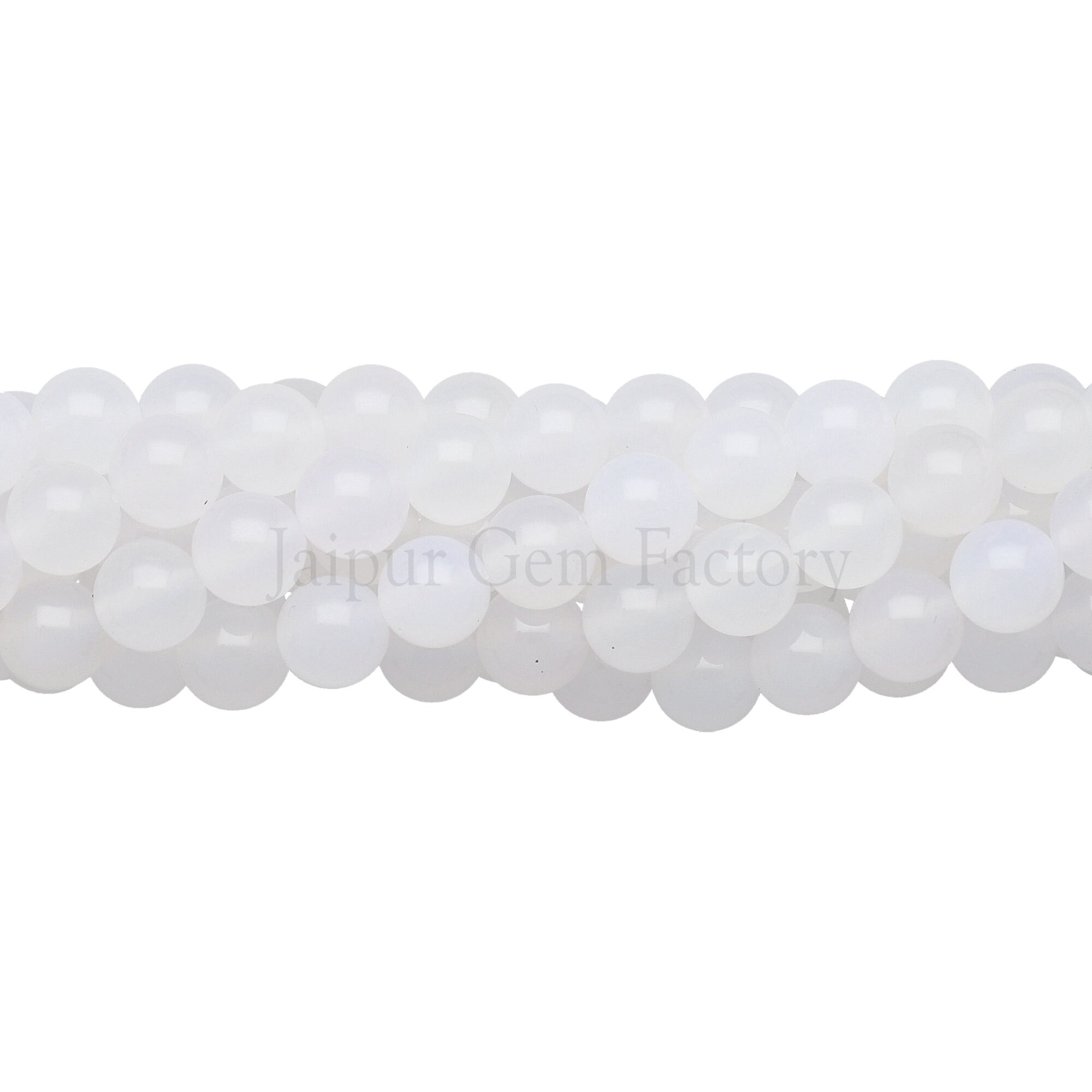 8mm Grade A Genuine Natural Gemstone Milky White Agate Smooth - Etsy