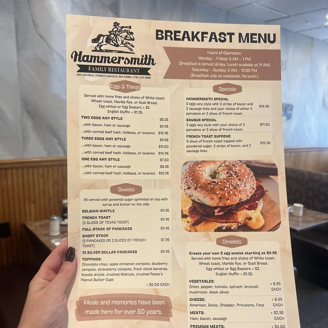 Customizable Food and Beverage Menu Template | Breakfast, Lunch, Dinner ...