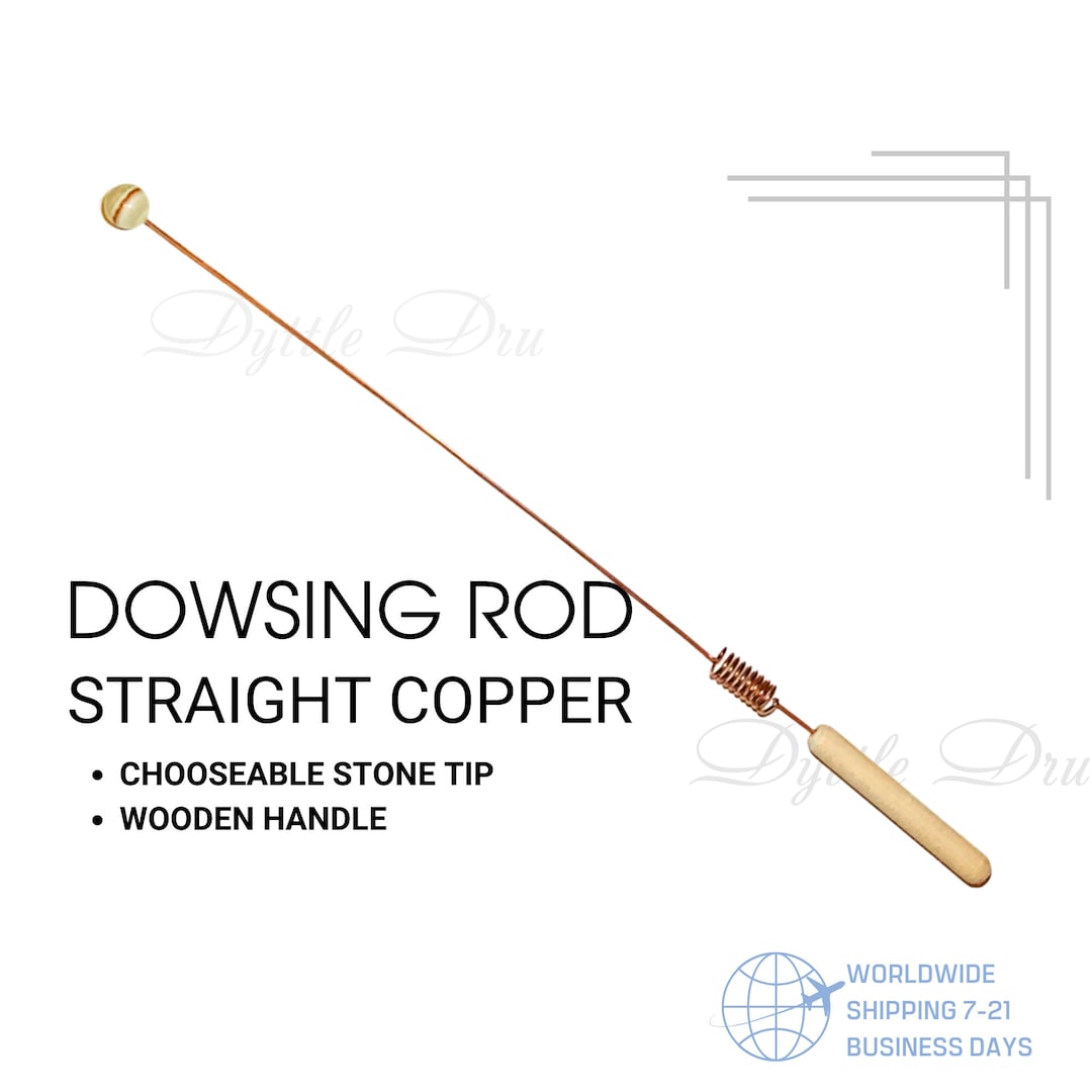 Copper Dowsing One-handed Rod Bobber With ONYX, Malachite, Tiger's Eye ...