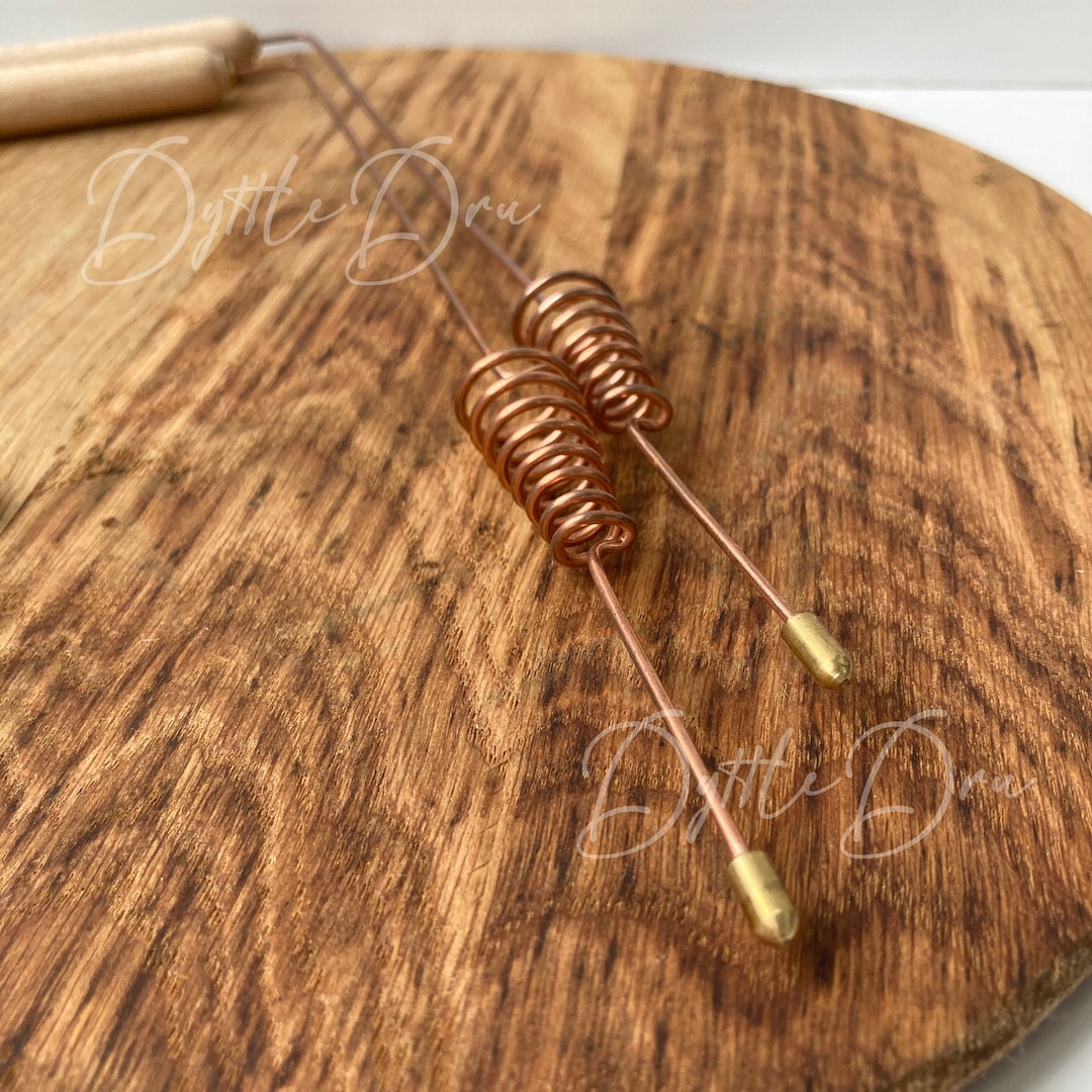 2 Copper Dowsing Rods With Resonator Dowser Rods With Wood - Etsy