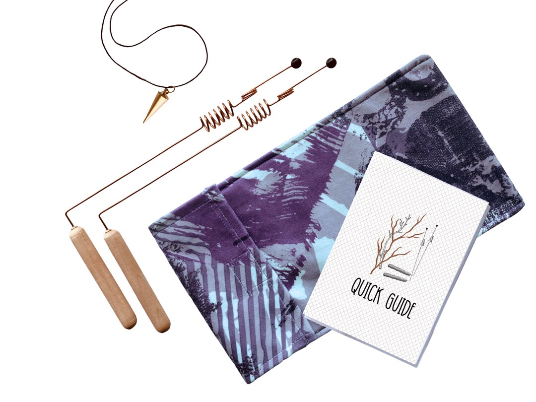 2 Copper Dowsing Rods With Double Resonator & Shungite Tip Dowsing ...