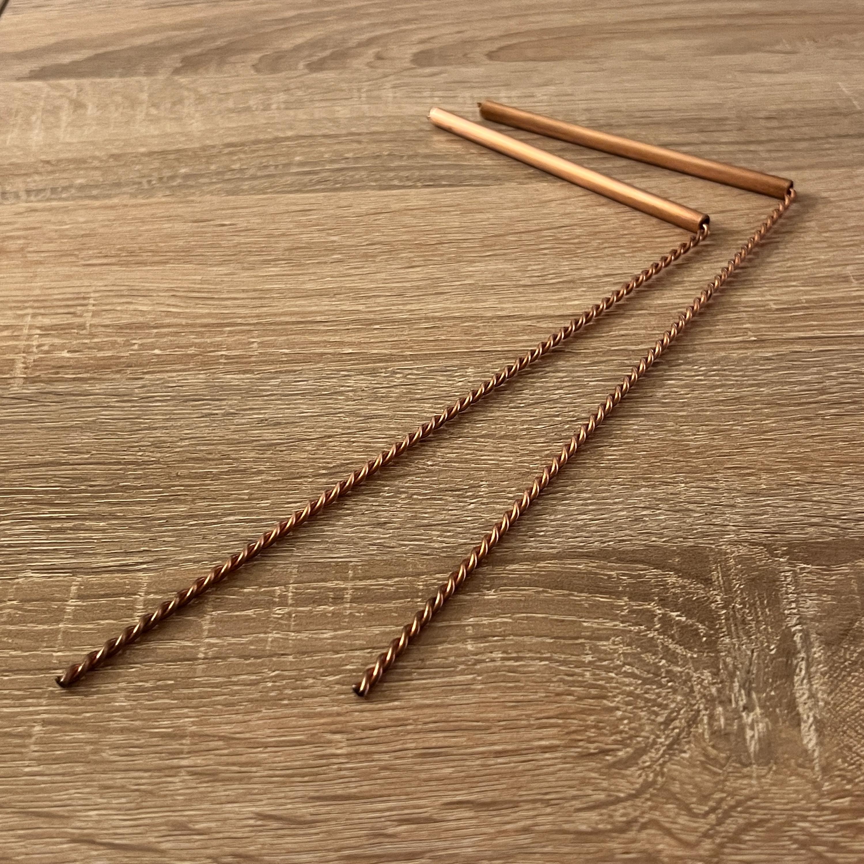2 Twisted Pure Copper Dowsing Rods With Copper Handles - Etsy