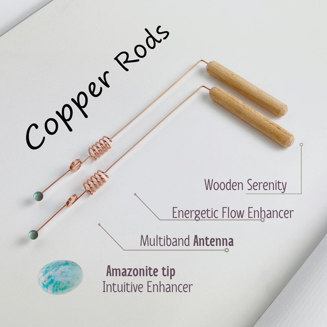 2 Amazonite Copper Dowsing Rods With Multiband Antenna - Etsy