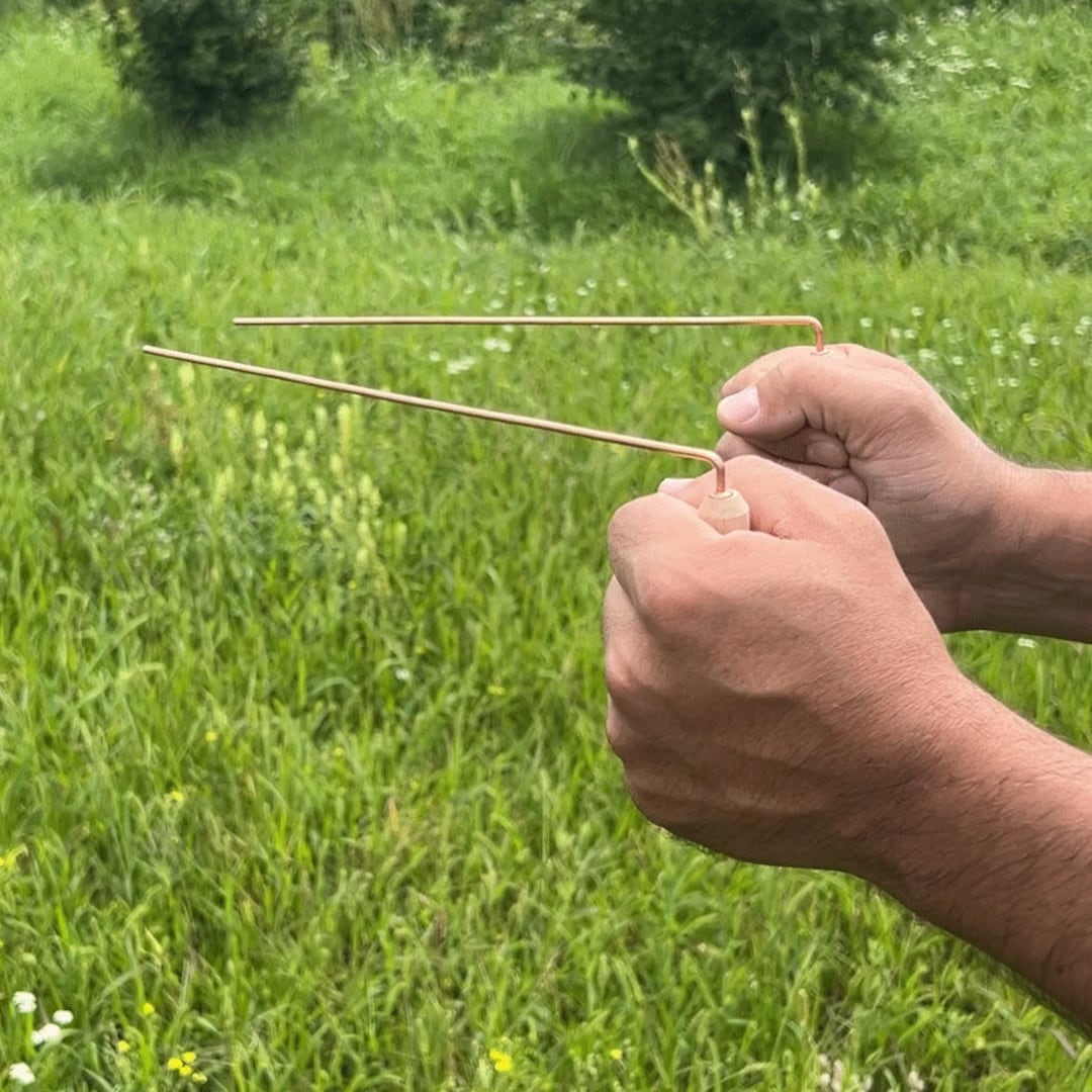 Pair 100% Solid Copper Dowsing Rods With Beechwood Handles | 2pcs ...