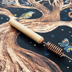 Copper Dowsing Rod Bobber With Rose Quartz Tip | Tensor Rod | Biotensor ...