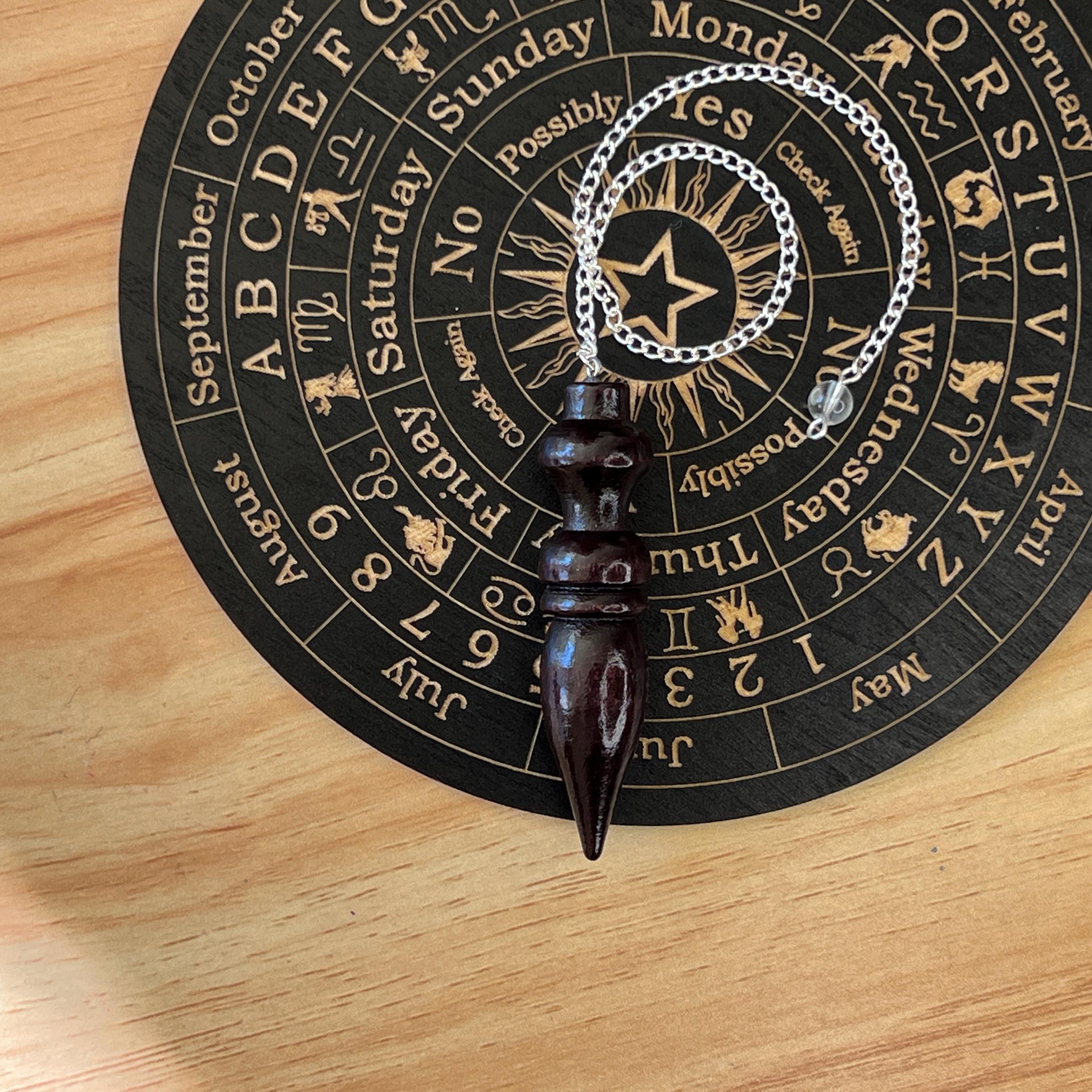 Egyptian Wooden Dowsing Pendulum - Best Divination Pendulum - Healing ...