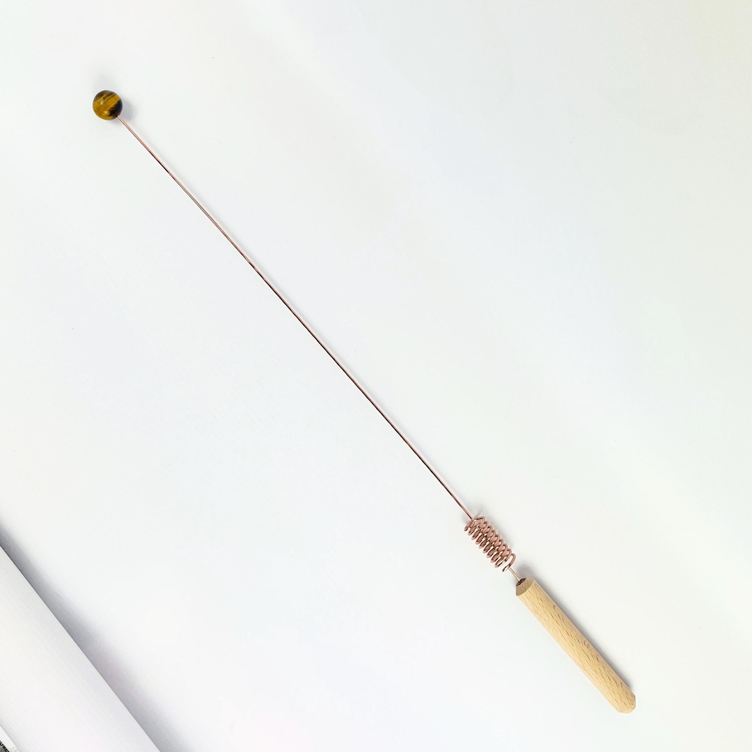 Dowsing Rod Bobber With Tiger's Eye Tip | Copper Dowsing One-handed Rod ...