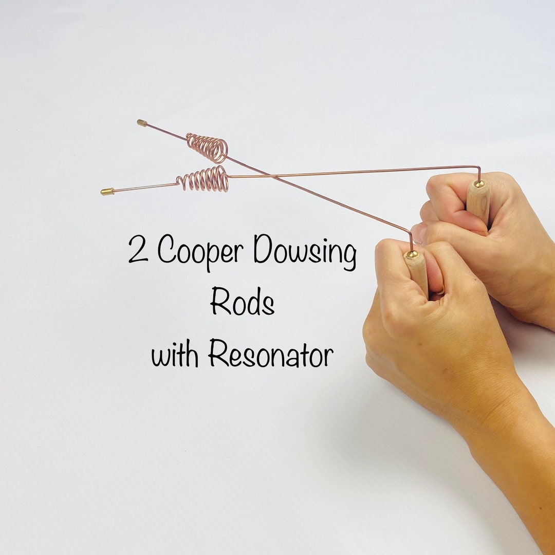 2 Copper Dowsing Rods With Resonator Pair of Divining Rods 2 Divination ...