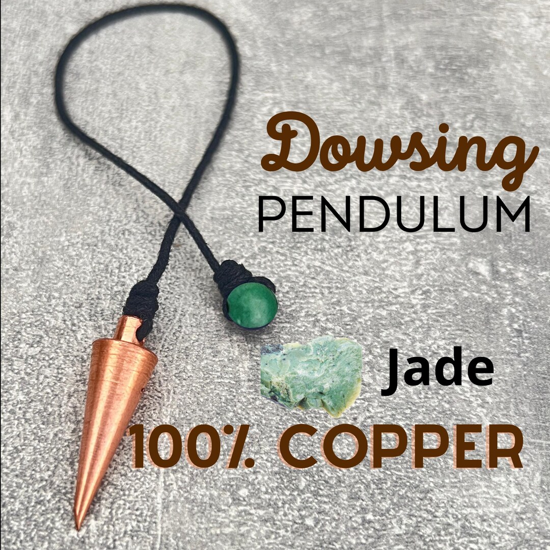 Solid Pure Copper Dowsing Pendulum With Jade Bead - Best Conical ...