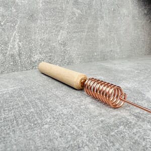 Copper Dowsing Rod Bobber With Rose Quartz Tip | Tensor Rod | Biotensor ...