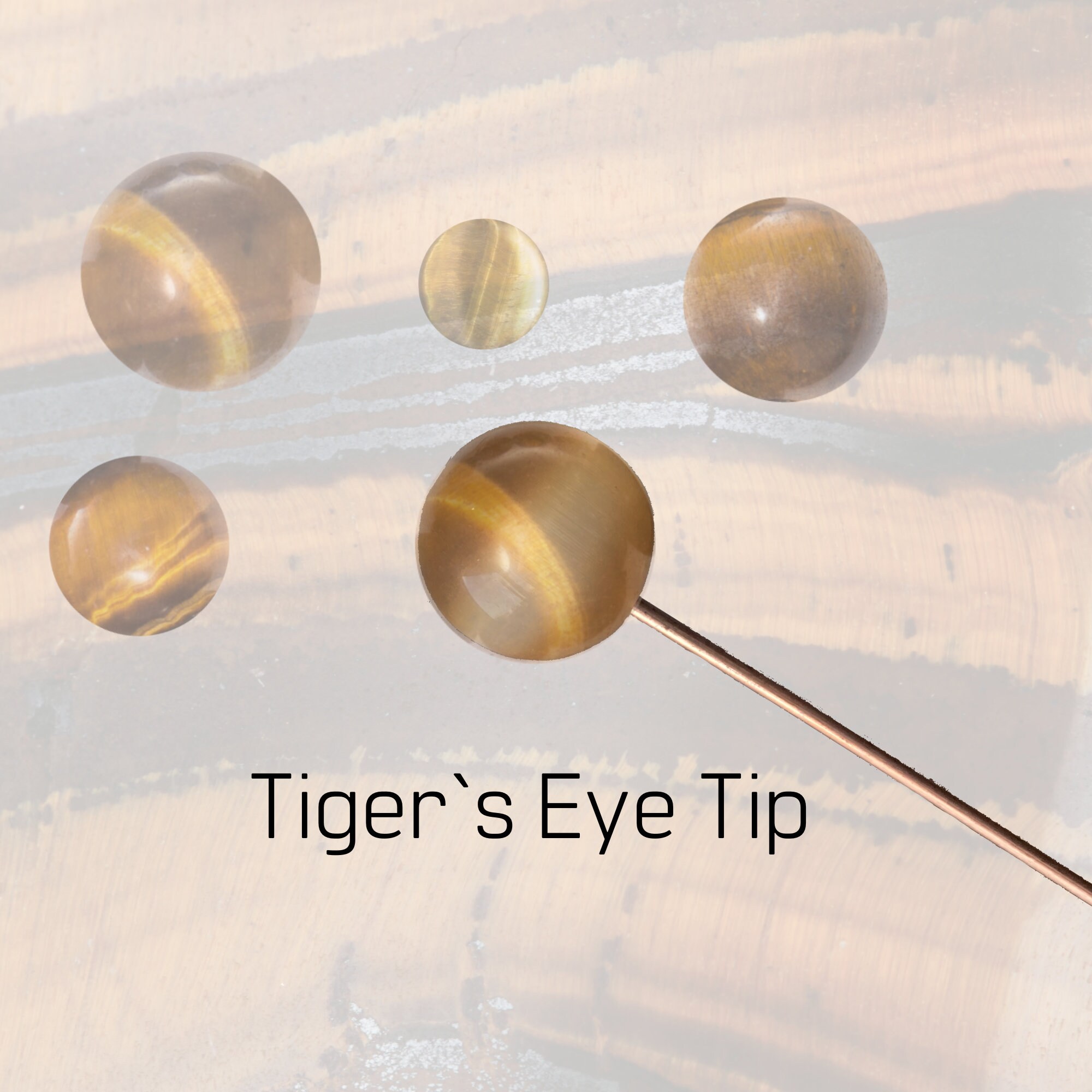 Dowsing Rod Bobber With Tiger's Eye Tip in Bamboo Case Copper Dowsing ...