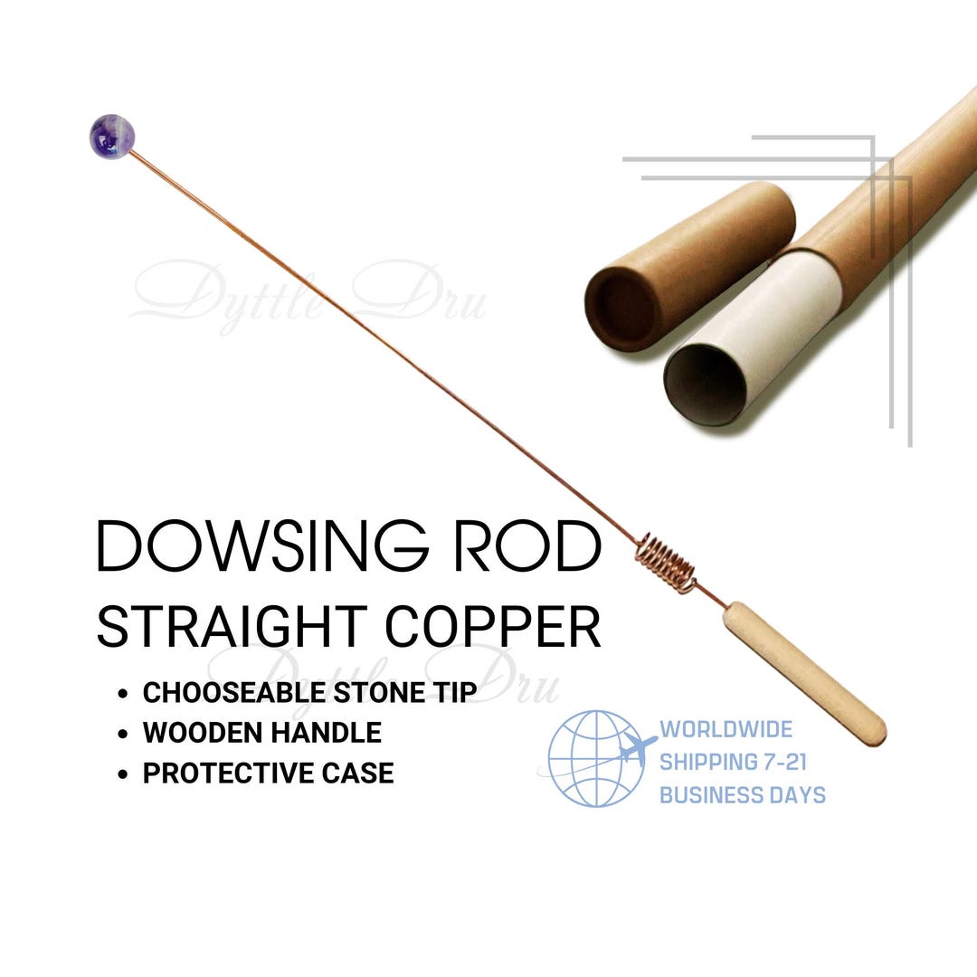 Copper Dowsing Rod Bobber With Stone Tip ONYX Tiger Eye Amethyst White ...