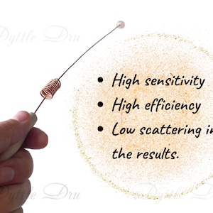 Copper Dowsing Rod Bobber With Rose Quartz Tip | Tensor Rod | Biotensor ...