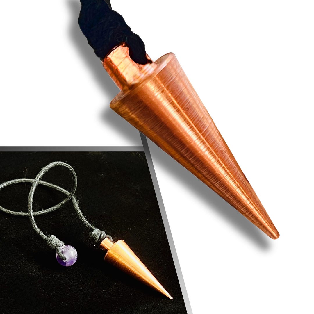 Solid Pure Copper Dowsing Pendulum With Crystal - Etsy