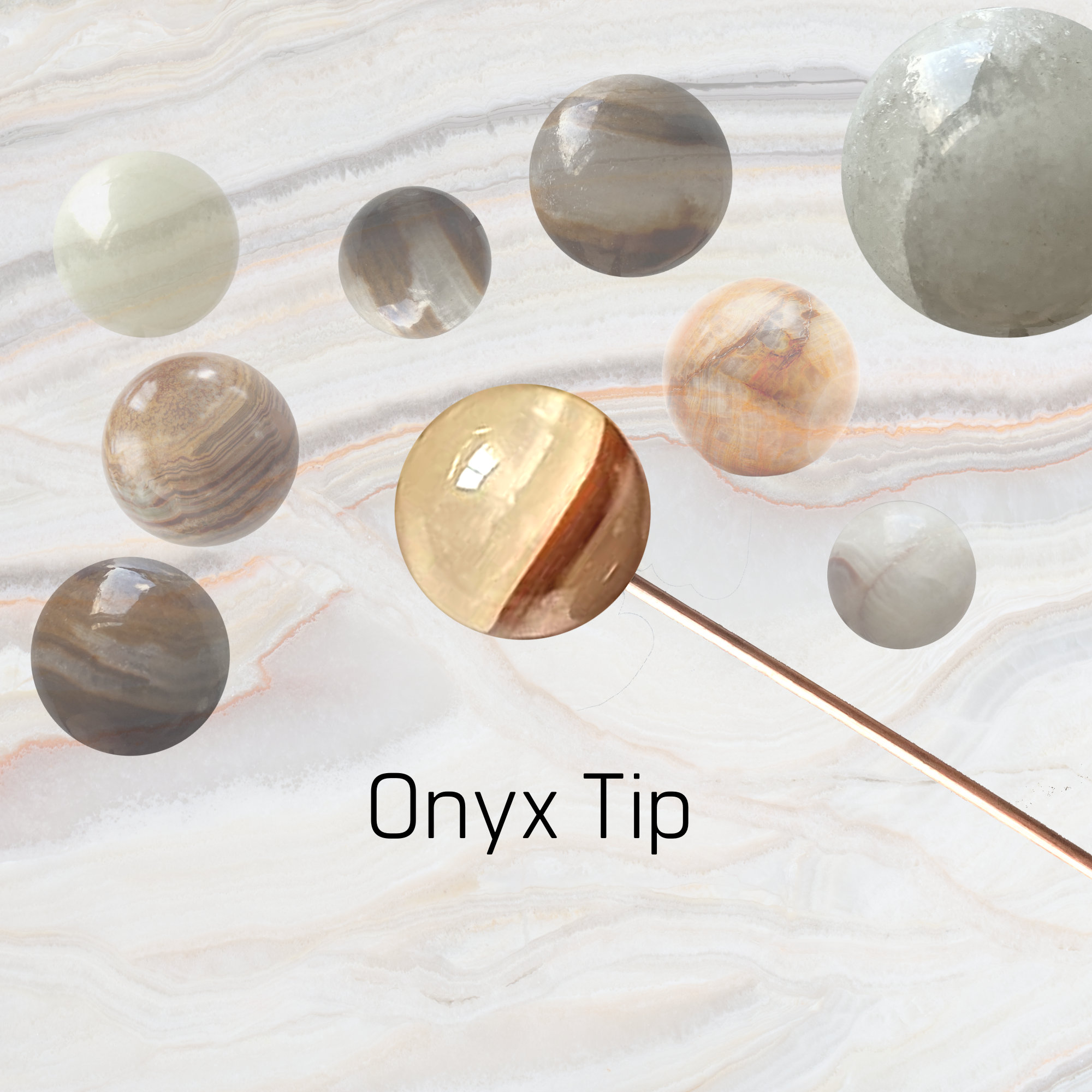 Copper Dowsing One-handed Rod Bobber With ONYX, Shungite, Tiger's Eye ...