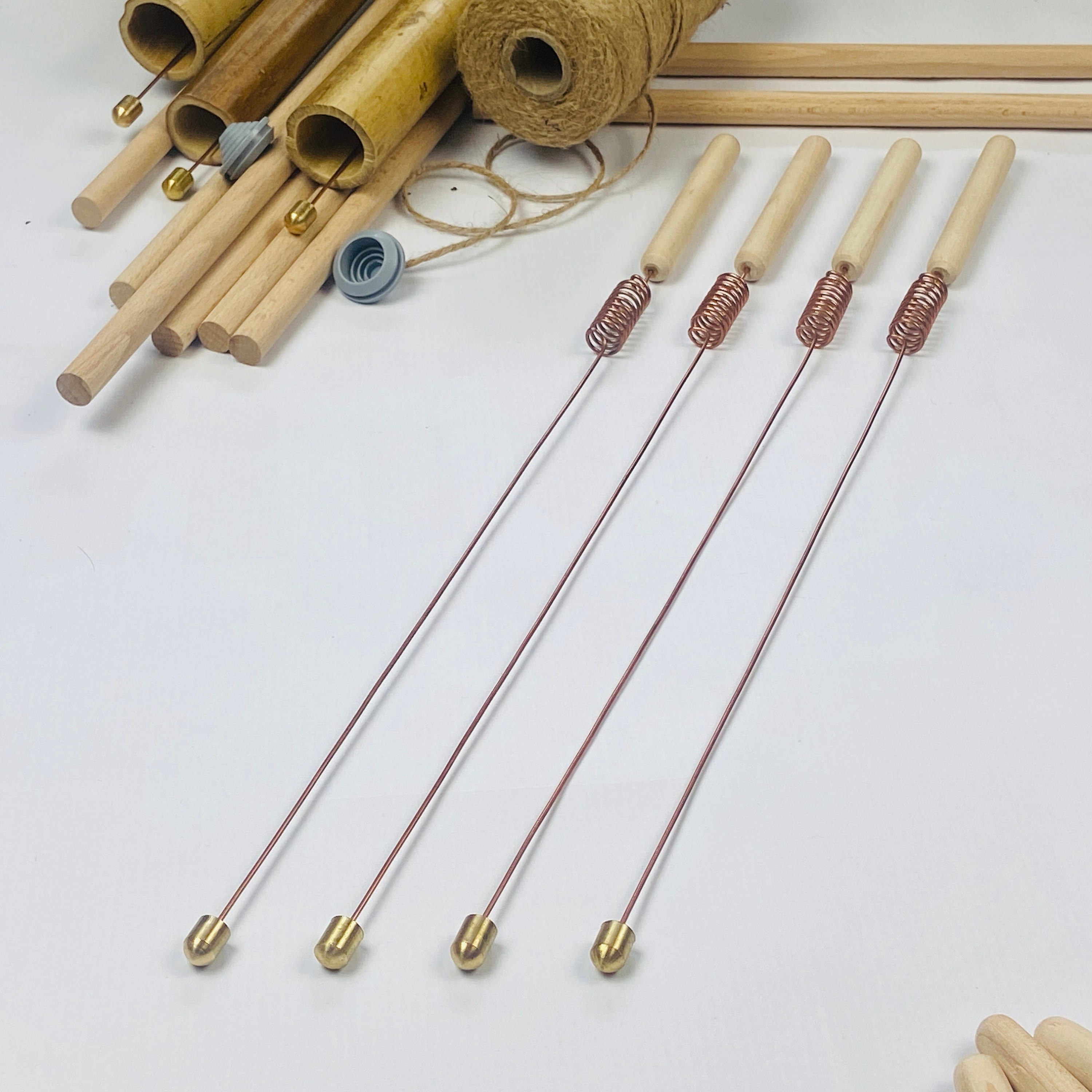 Copper Dowsing Rod With BRASS Metal Tip With BAMBOO CASE Dowsing Rod ...