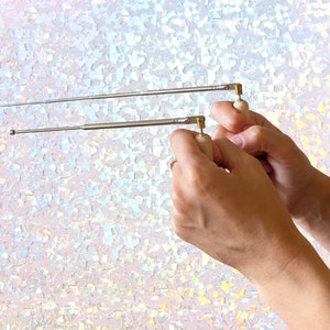 2 Folden Dowsing Rods Adjustable Length in Pouch | Portable Dowsing ...